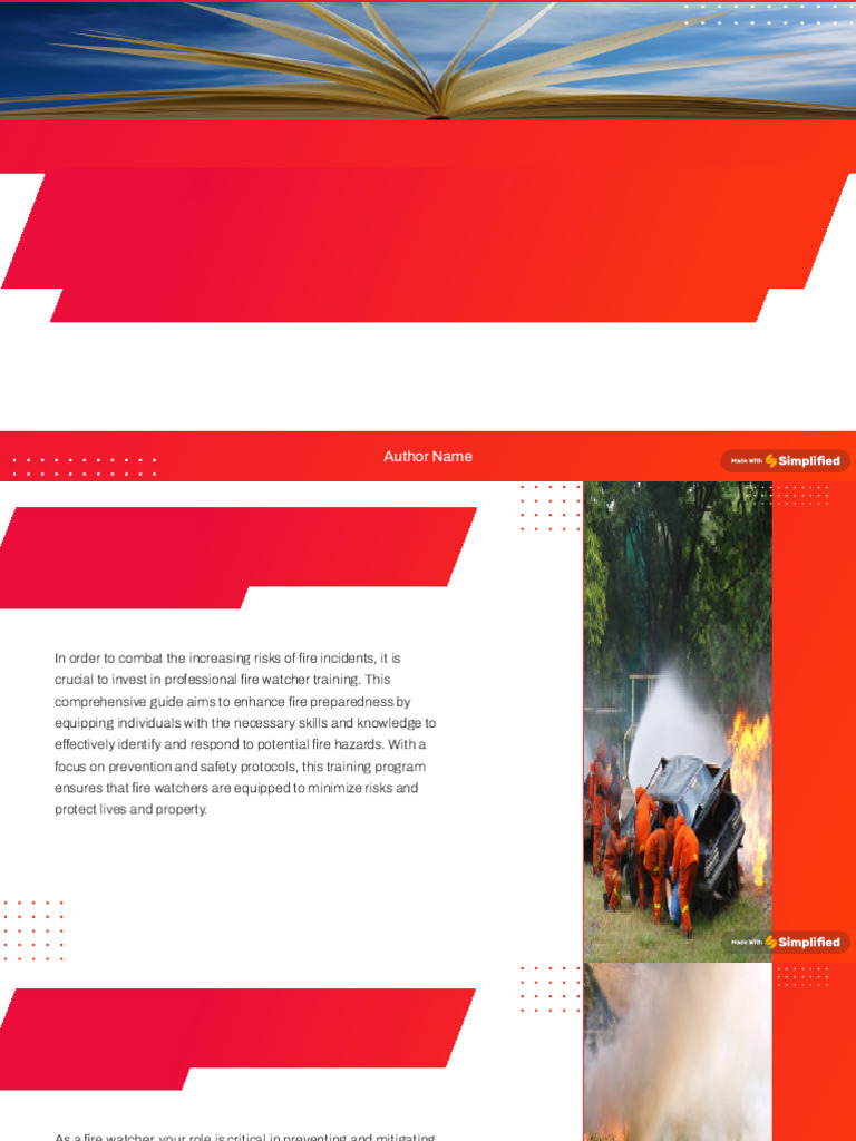 Enhancing Fire Preparedness a Guide to Professional Fire Watcher ...