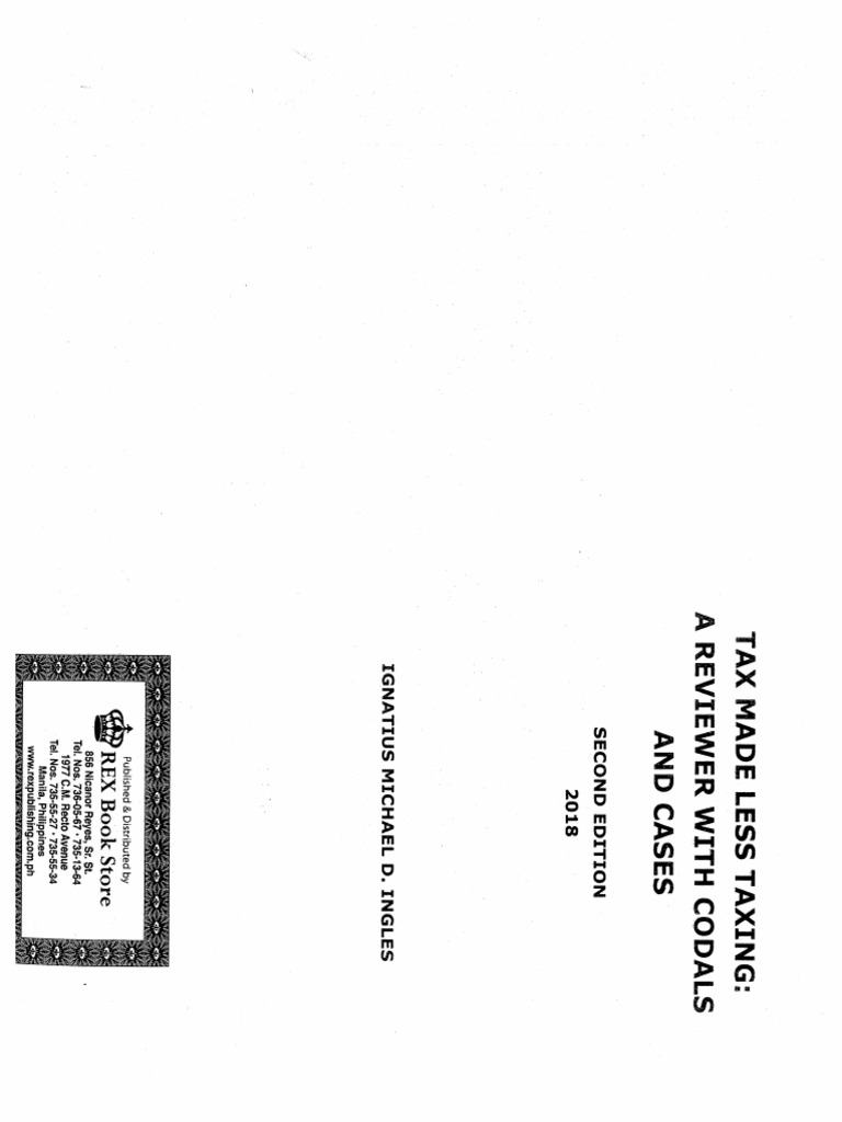 Ingles Tax 2018 Toc | PDF