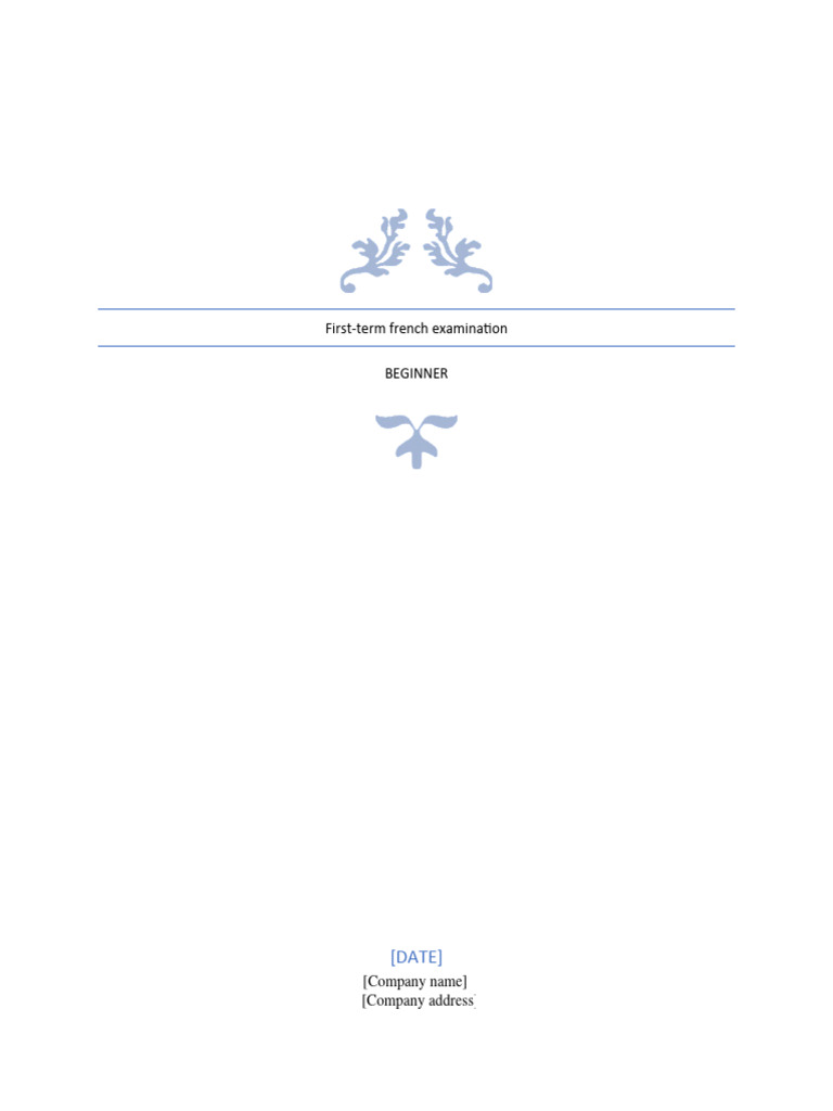 Beginner French Exam Guide | PDF