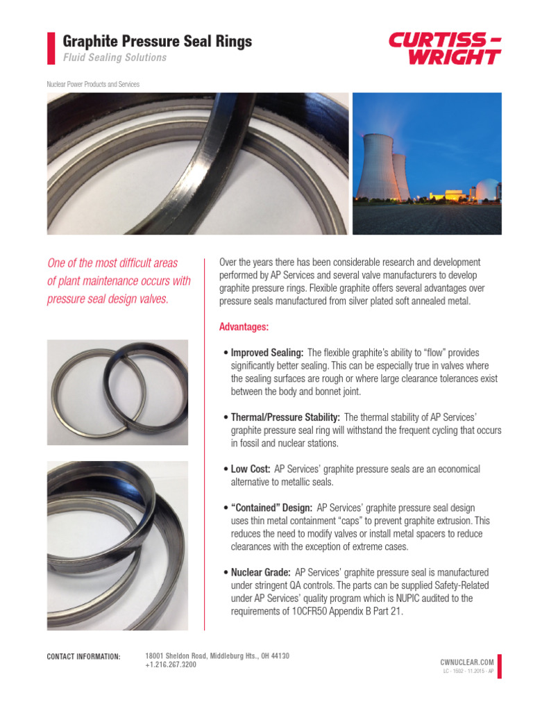 Graphite Pressure Seal Rings Benefits | PDF | Valve | Graphite
