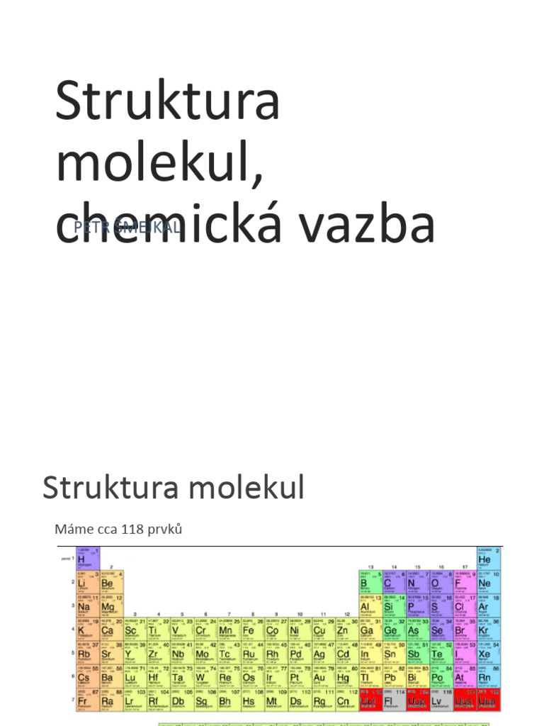 3_Struktura Molekul, Chemická Vazba | PDF