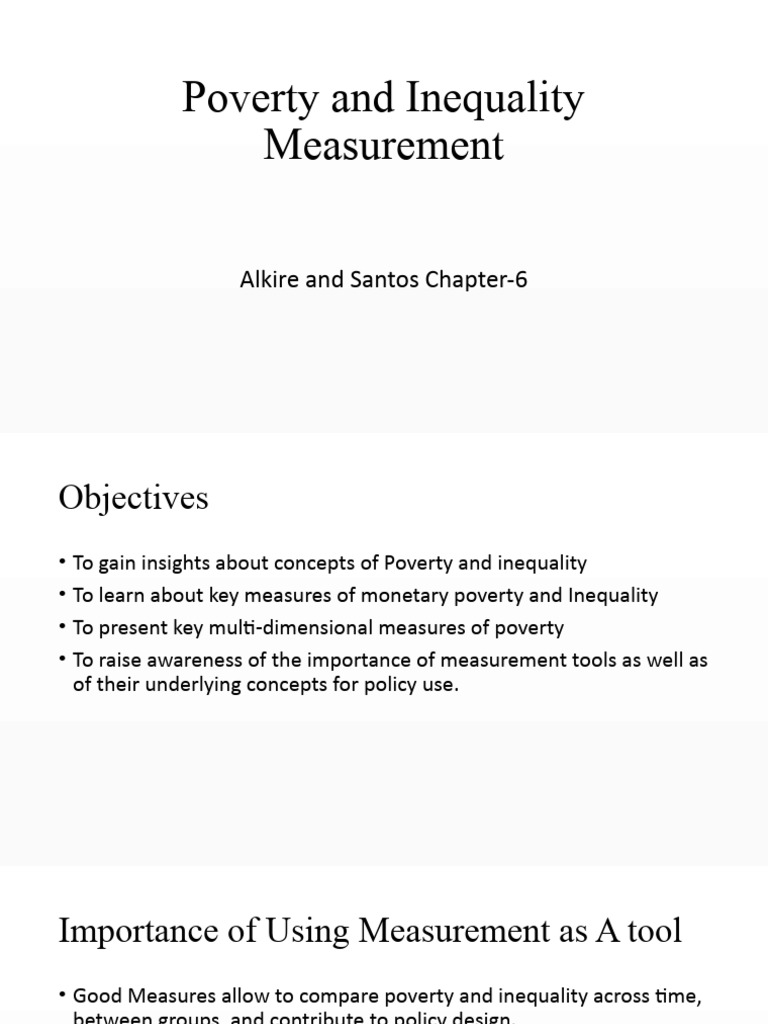 Measuring Poverty and Inequality | PDF | Poverty Threshold | Poverty