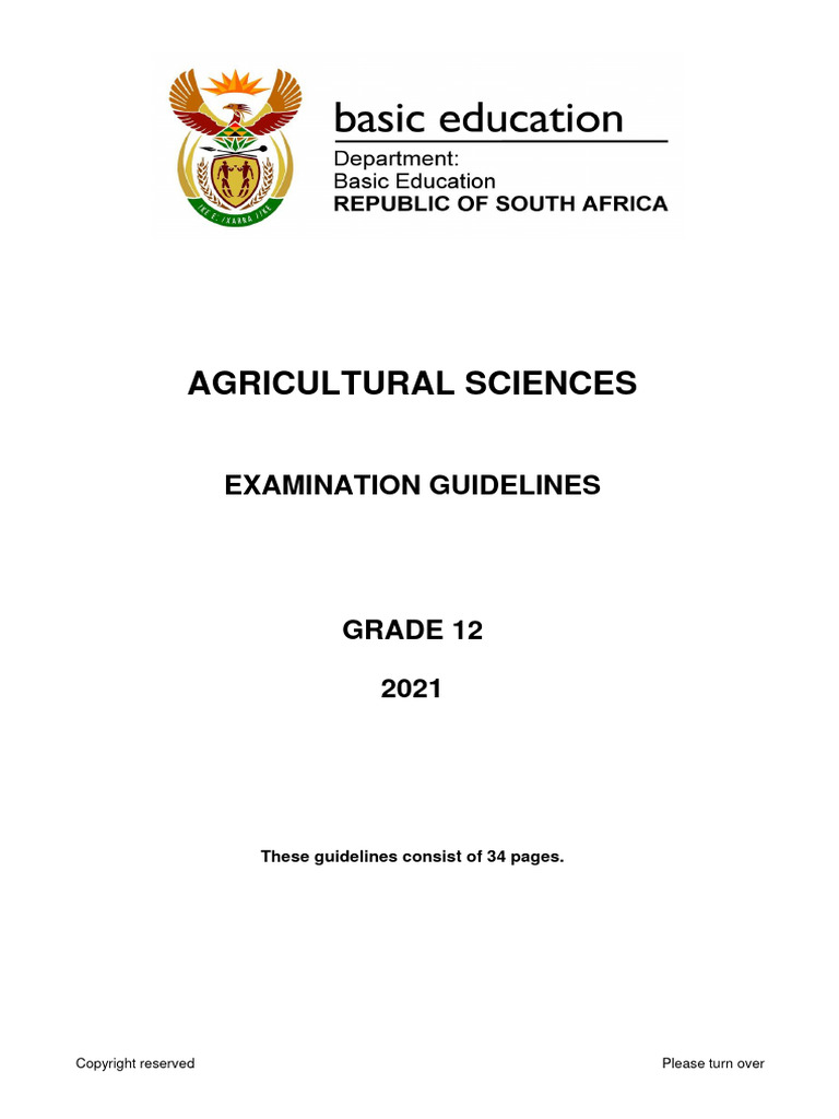 Agricultural Sciences GR 12 Exam Guidelines 2021 Eng | PDF | Ruminant ...