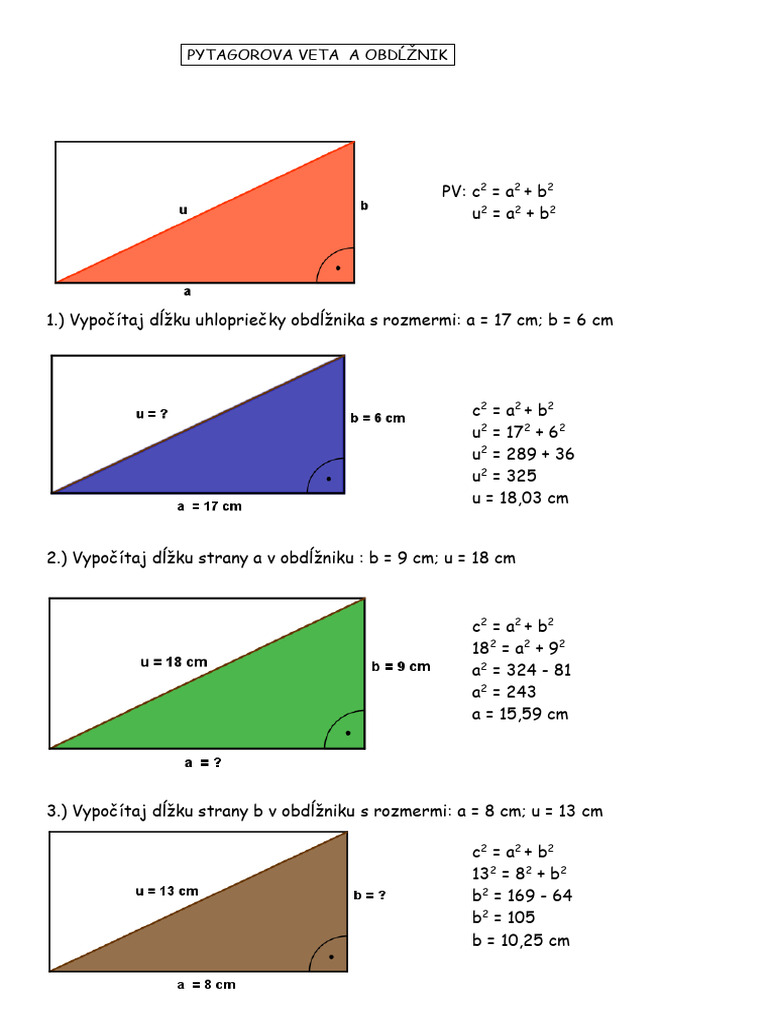 Pytagorova Veta A Obd Znik | PDF