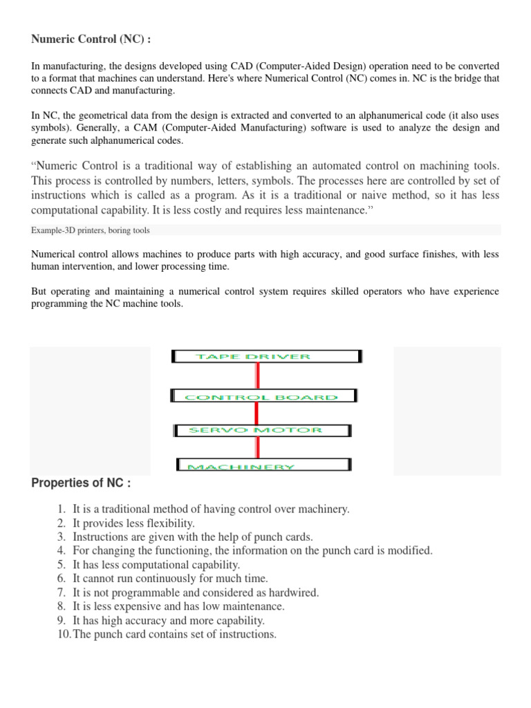 Numeric Control | PDF | Central Processing Unit | Numerical Control