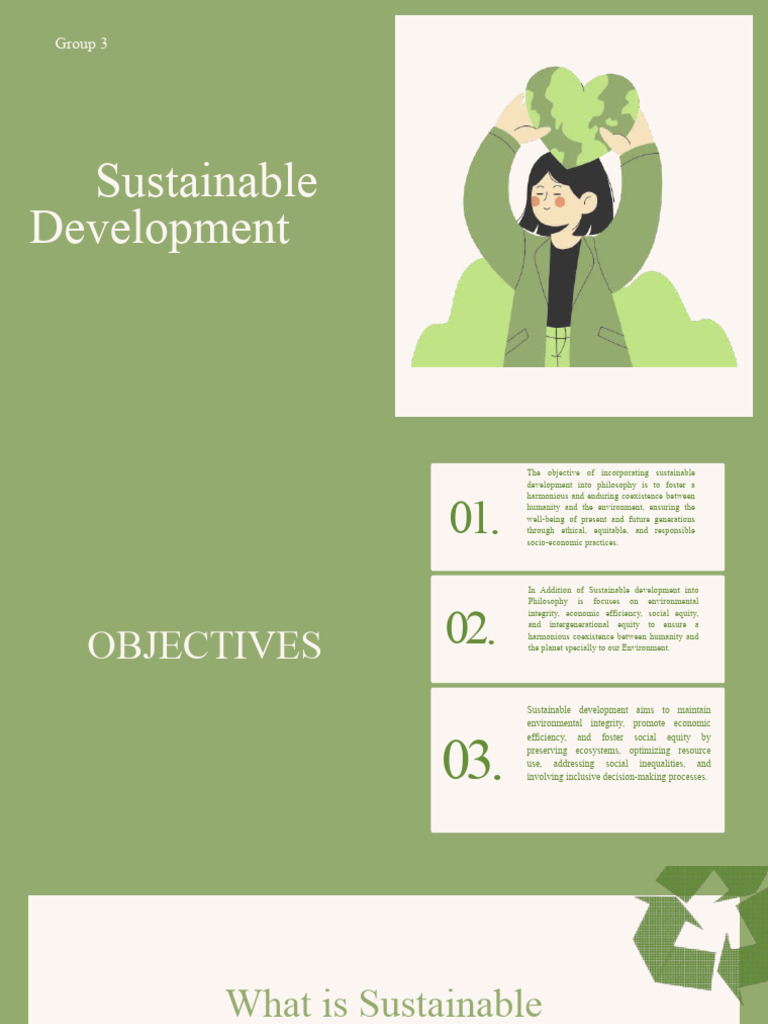 Green Illustrated Sustainable World Presentation | PDF