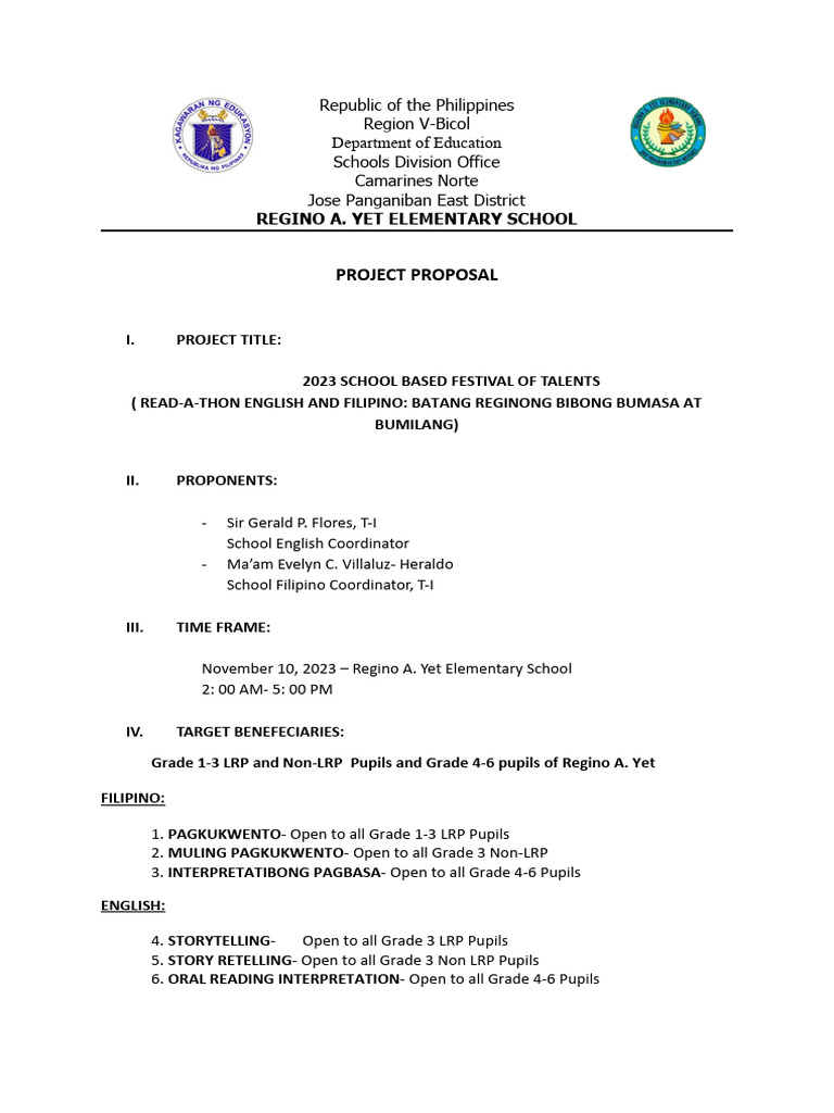 Project Proposal in Reading 2 | PDF | Learning | Cognition