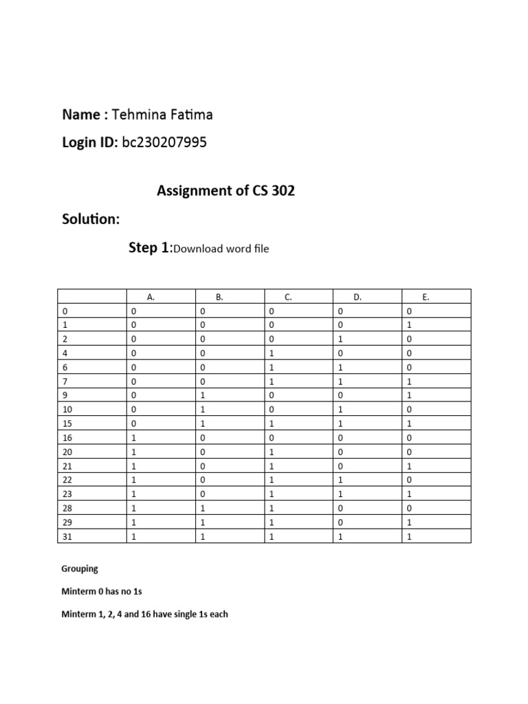 Cs 302 Assignment 2 Solution by TCH | PDF