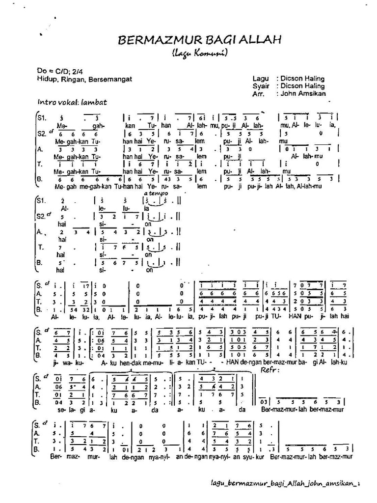Bermazmurlah Bagi Allah | PDF