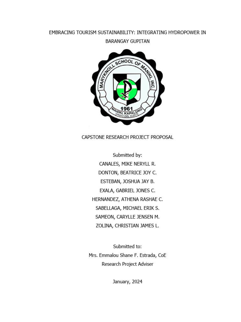 Capstone Research Project | PDF | Sustainability | Tourism