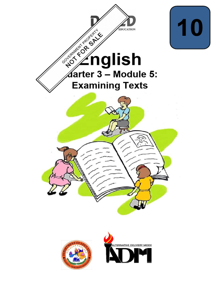 English10 q3 Mod5 Examiningtexts v2 | PDF | Learning | Narration