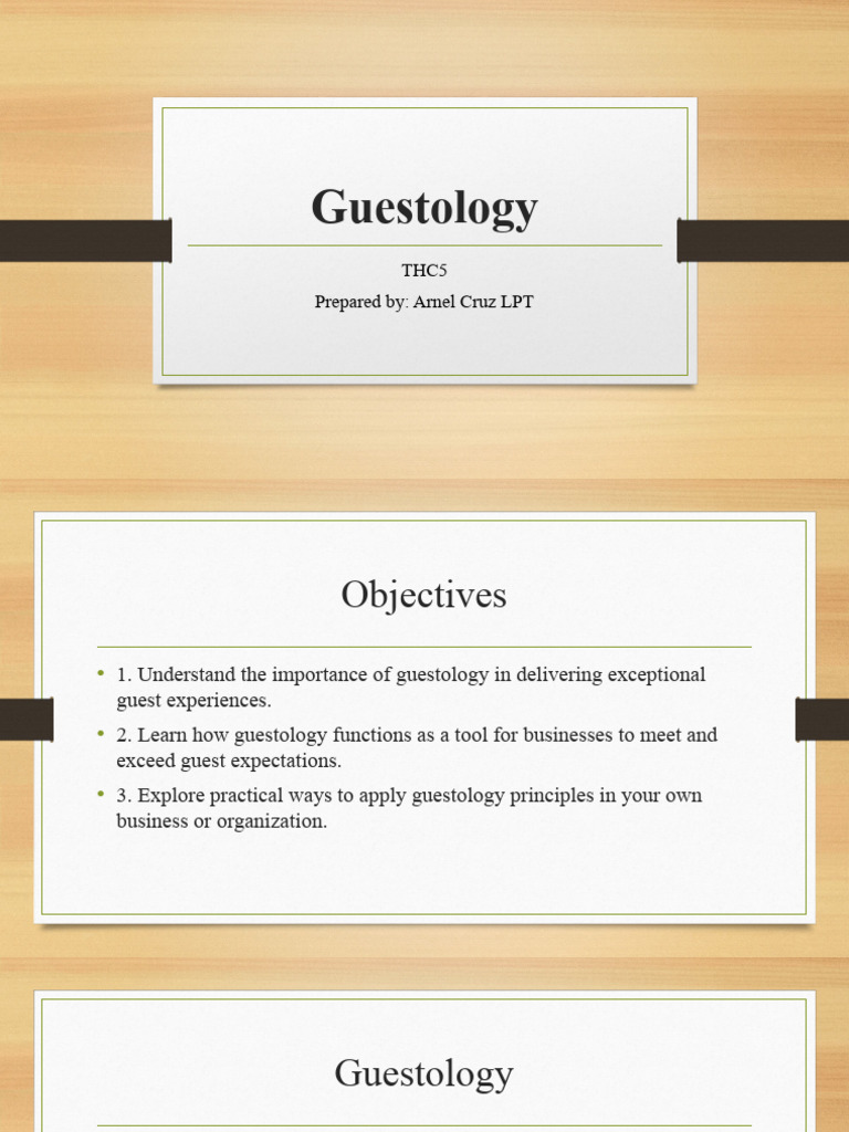 Week 3 THC5 Guestology | PDF | Customer Satisfaction | Experience