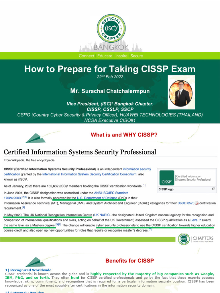 Tips For Taking CISSP Exam - v1.3 | Download Free PDF | Learning | Qualifications