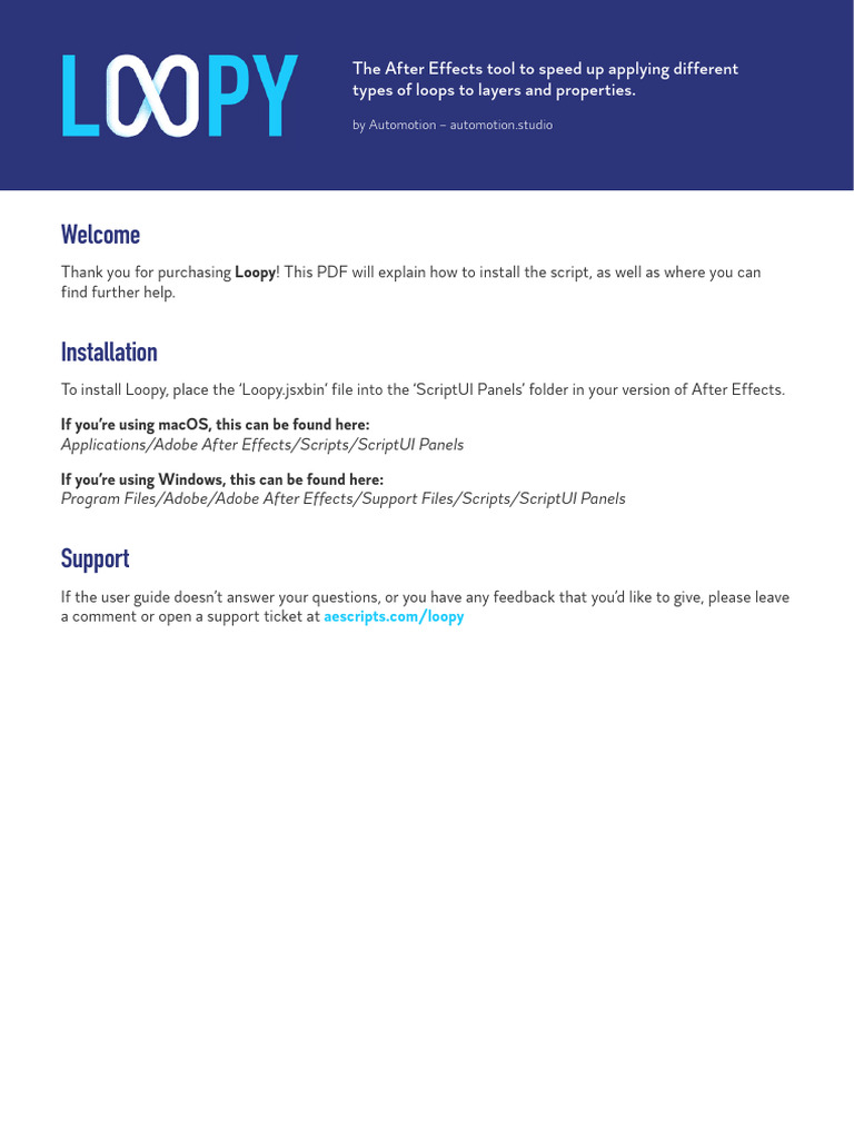 Loopy - Installation Guide | PDF | Computers