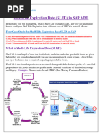 Shelf Life Material Process (SLED) in SAP | PDF | Shelf Life | Computing