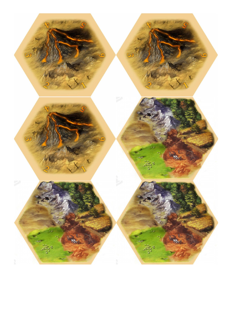 CATAN Volcan and Multi Resources Tiles | PDF