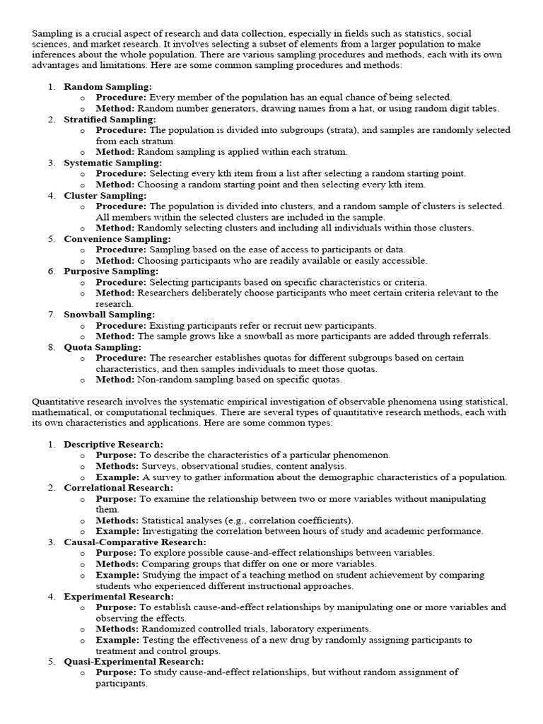 3is Concept Notes | PDF | Sampling (Statistics) | Experiment