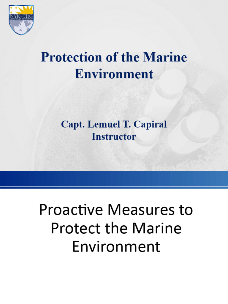 Marine Environment Protection Guide | PDF | Science & Mathematics