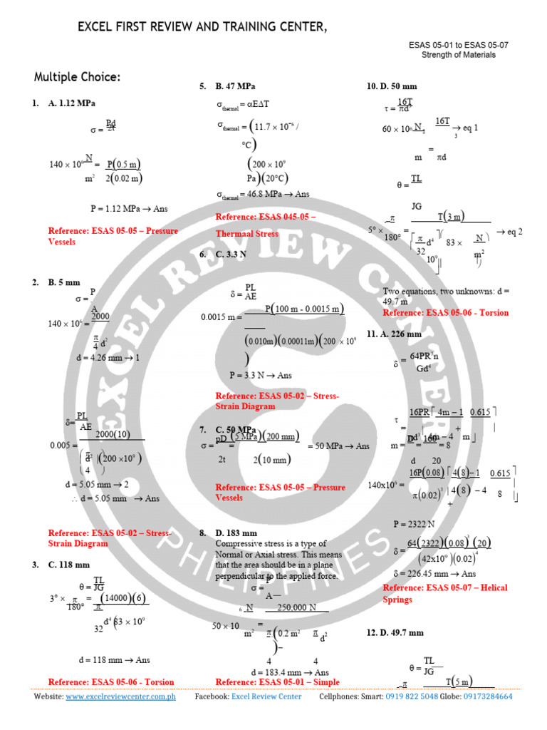 2 - Strength of Materials - Solutions | PDF | Stress (Mechanics ...