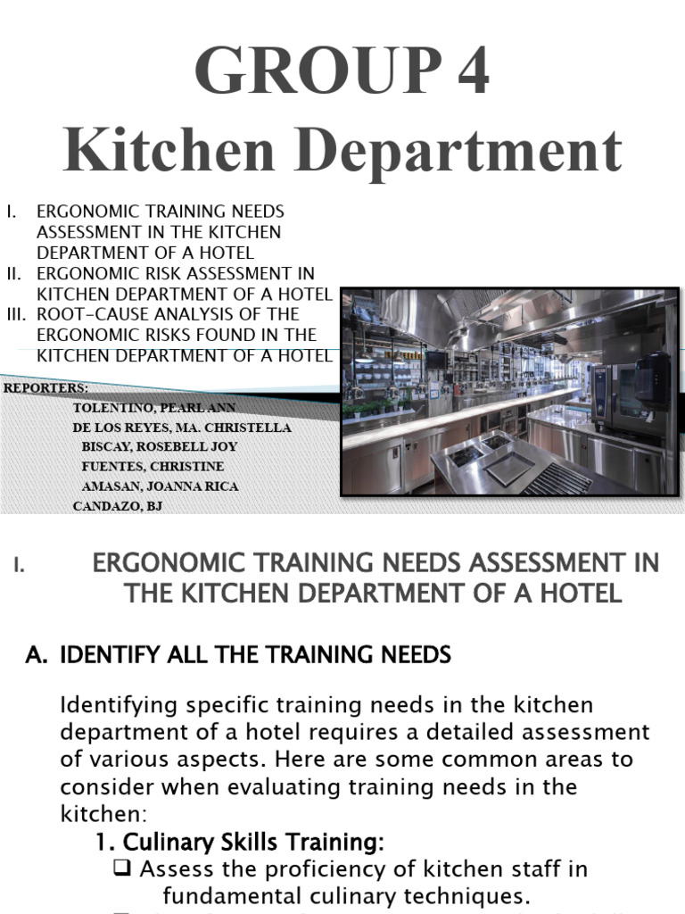 GROUP 4 Ergonomic Need Assessment | PDF | Grilling | Kitchen