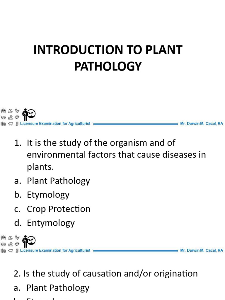 Etymology of Plant Pathology | PDF | Plant Pathology | Pathogen