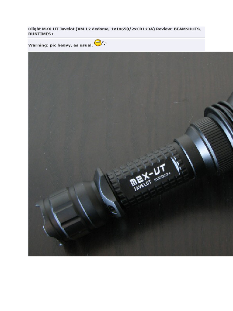 Olight M2X-UT Javelot | PDF | Flashlight | Electrical Engineering