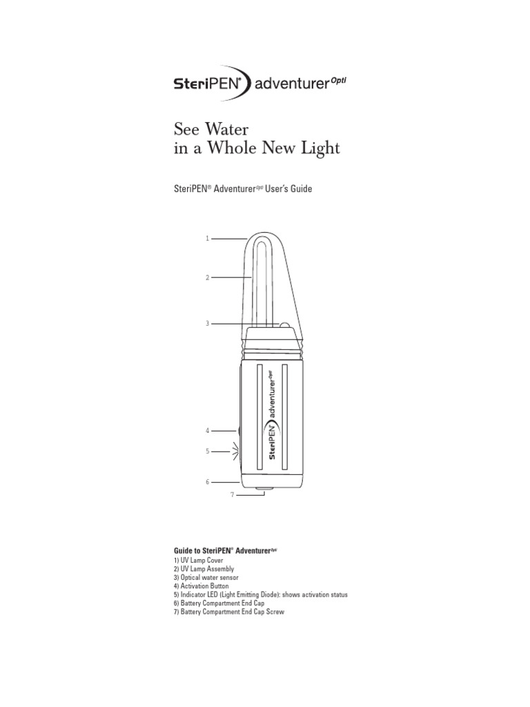 Steripen Users Guide | PDF | Flashlight | Light Emitting Diode