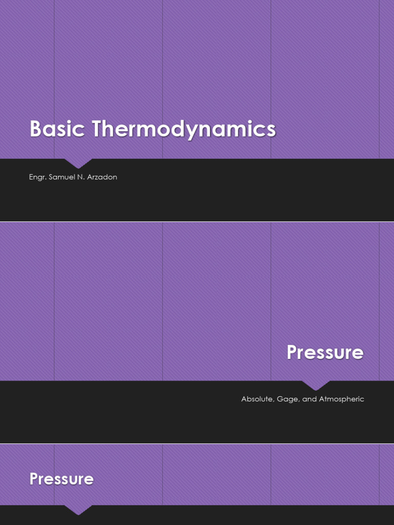 Basic-Thermodynamics 4 | PDF | Fahrenheit | Pressure