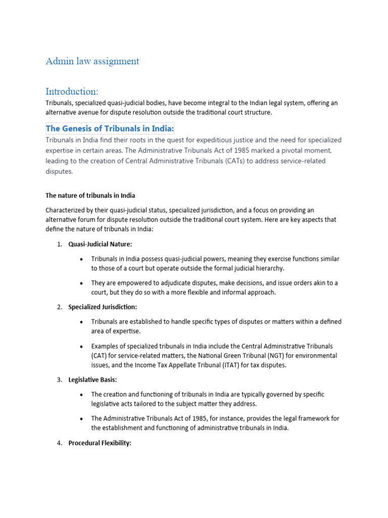 Understanding India's Tribunal System | PDF | Tribunal | Alternative ...