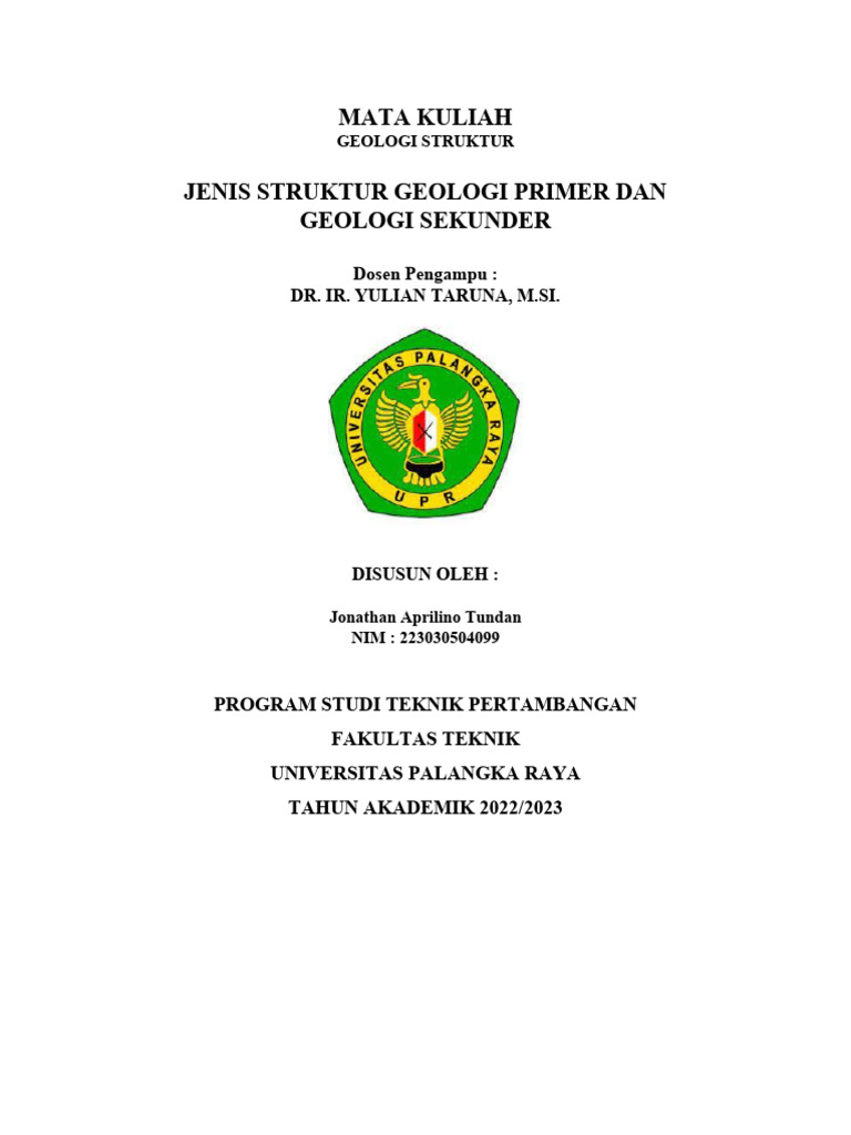 Struktur Geologi Primer dan Sekunder | PDF