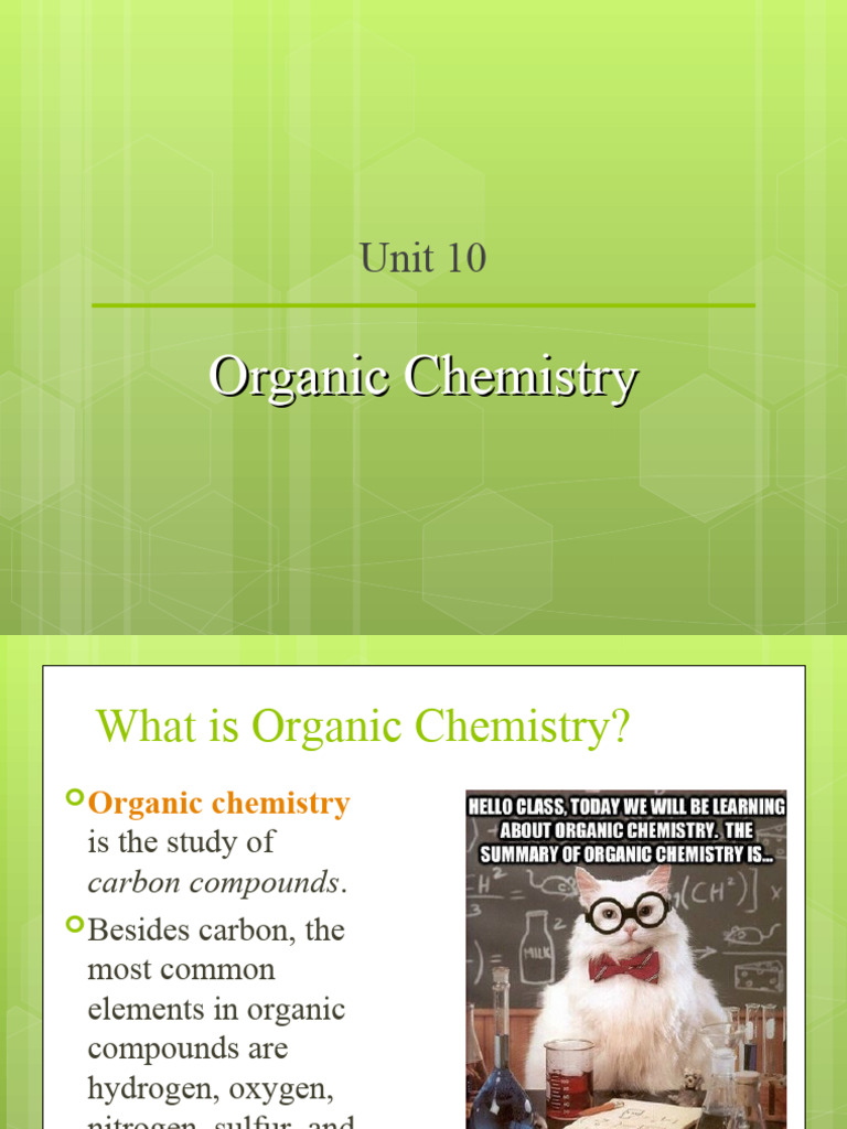 UNIT 10 Organic Chemistry | PDF | Alkane | Ester