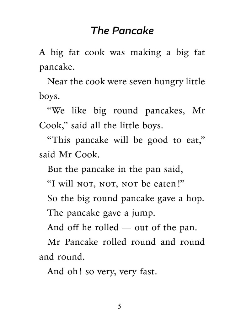 The Pancake and Other Stories | PDF