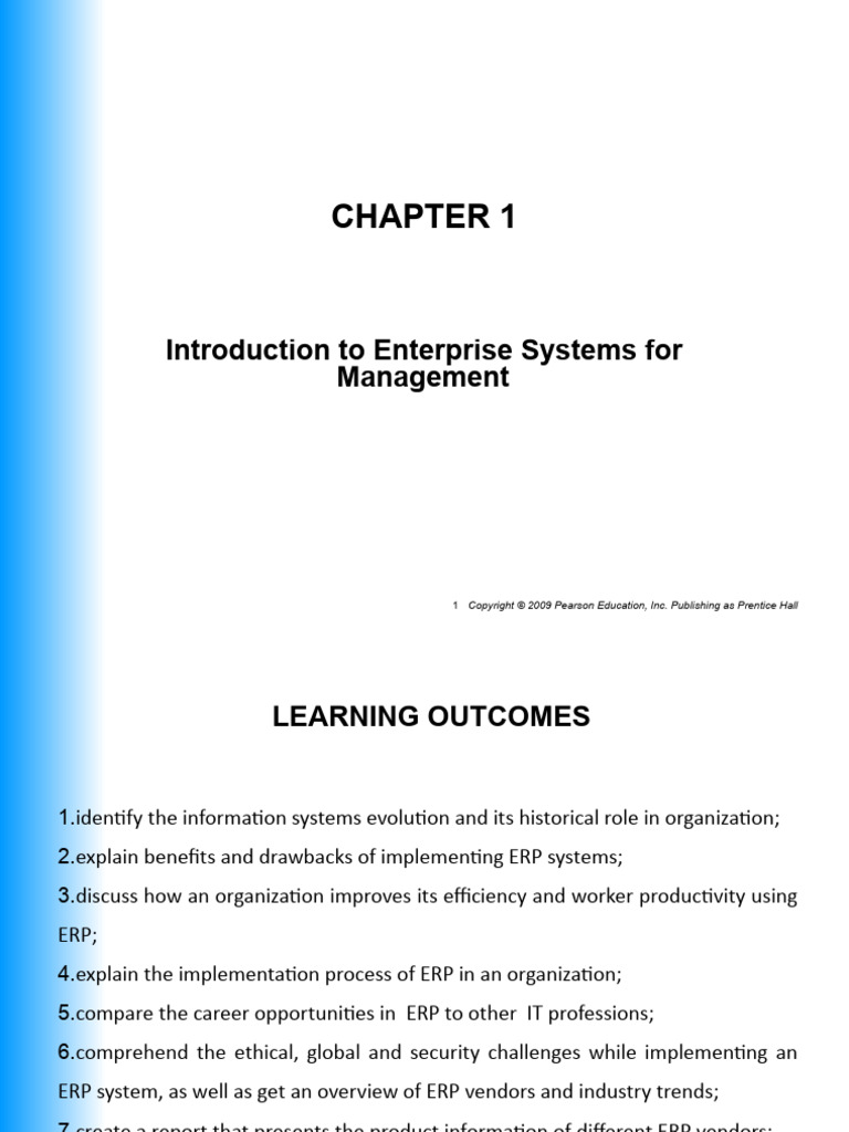 Module 1 Lesson1 Introduction To Enterprise Systems For Management 1 ...