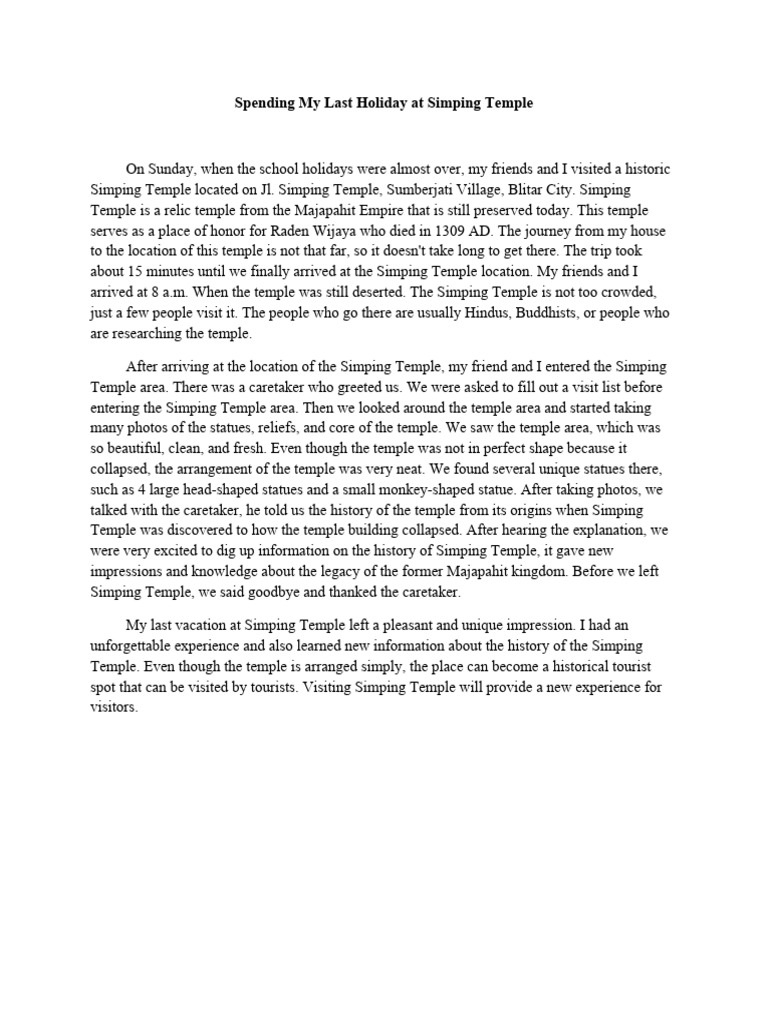 Recount Text Candi Simping | PDF