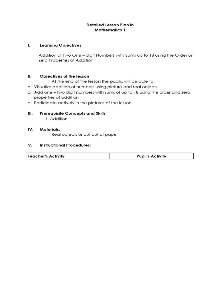 Elmina DETAILED LESSON PLAN | PDF | Lesson Plan | Cognitive Science