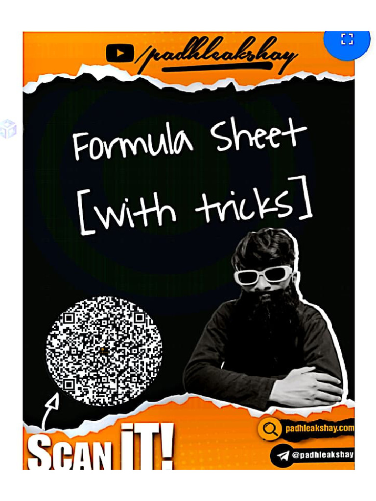 Padhle Akshay Gap Days Formula Sheet Math. | PDF
