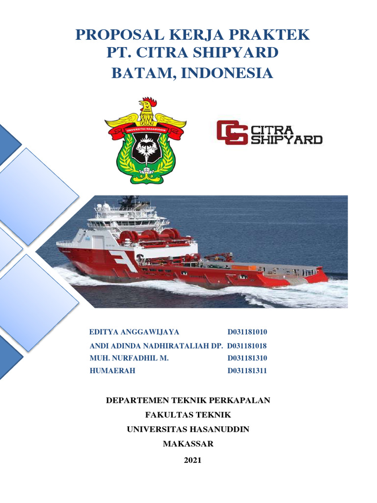 Proposal Kerja Praktek - Pt. Citra Shipyard | PDF | Komputer
