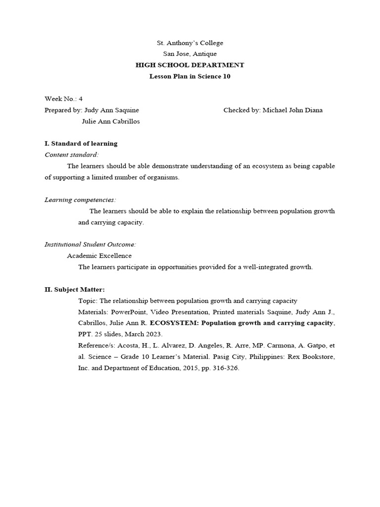 Population Growth and Ecosystem Capacity | PDF | Ecosystem | Population ...
