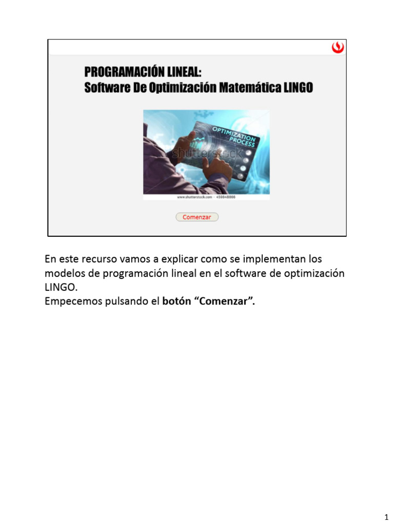 Mta2 Software Optimizacion Lingo | PDF | Conjunto (Matemáticas) | Software