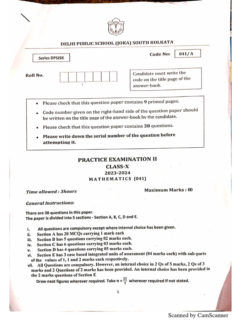 DPS Joka 2024 Preboards 2 | PDF