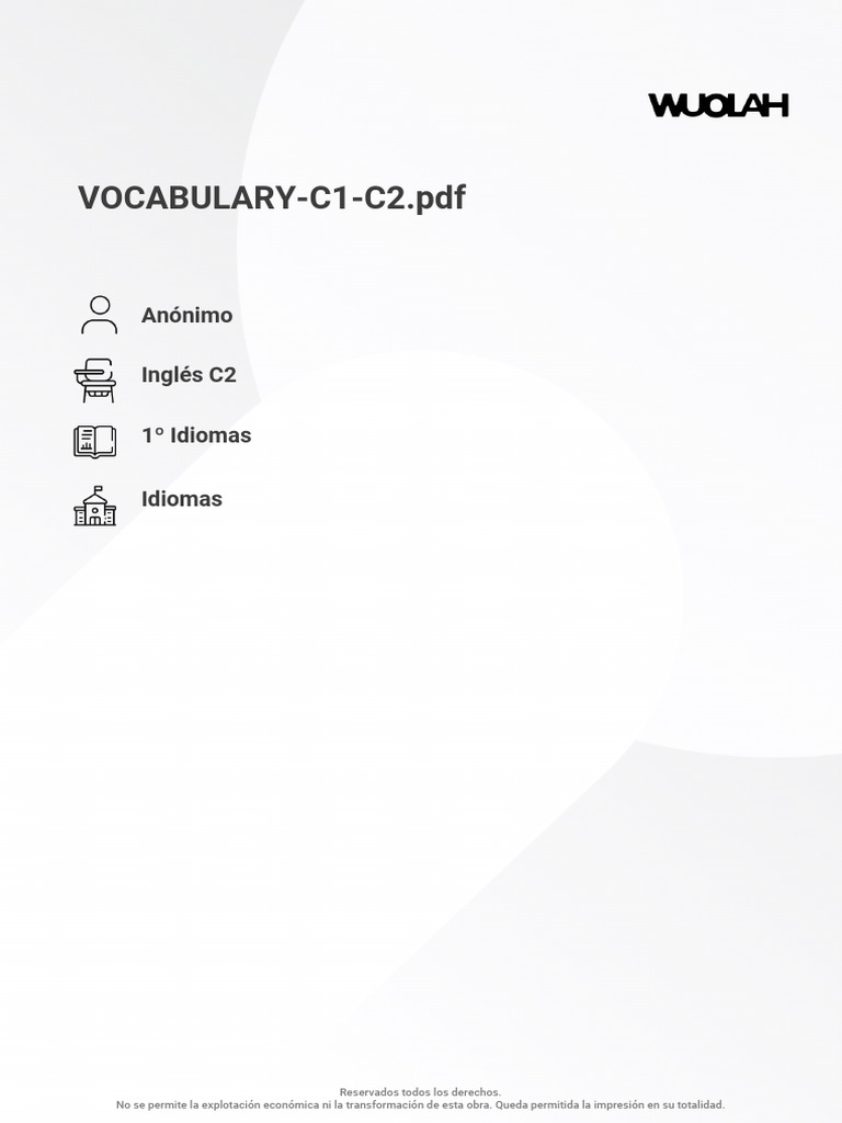 Wuolah Free Vocabulary c1 c2 | PDF