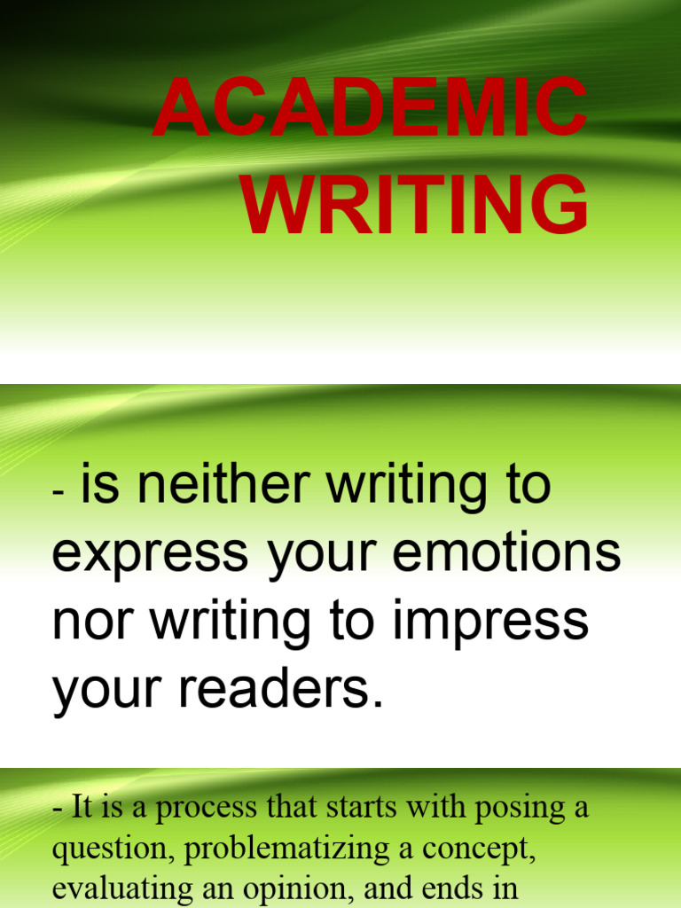 Eapp Ppt Academic Writing | PDF | Word | Argument