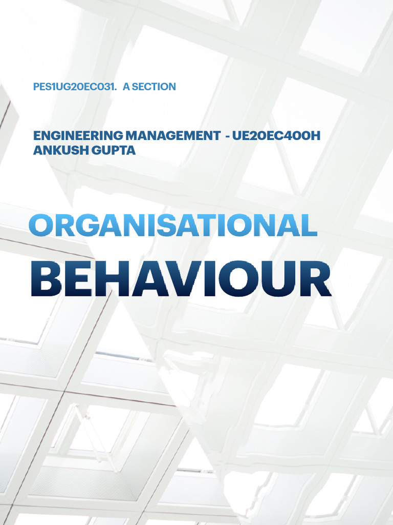 Ece Pes1ug20ec031 A | PDF | Organizational Behavior | Behavior