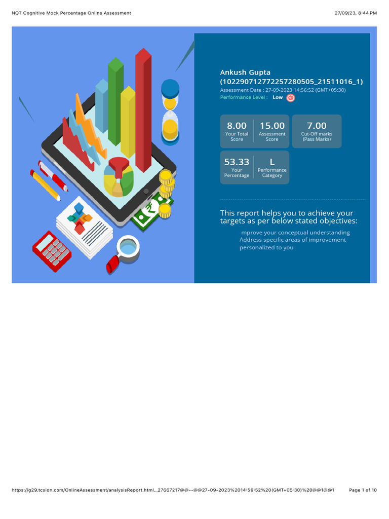 TCS NQT 2024 Mock Assessment Report | PDF | Accuracy And Precision