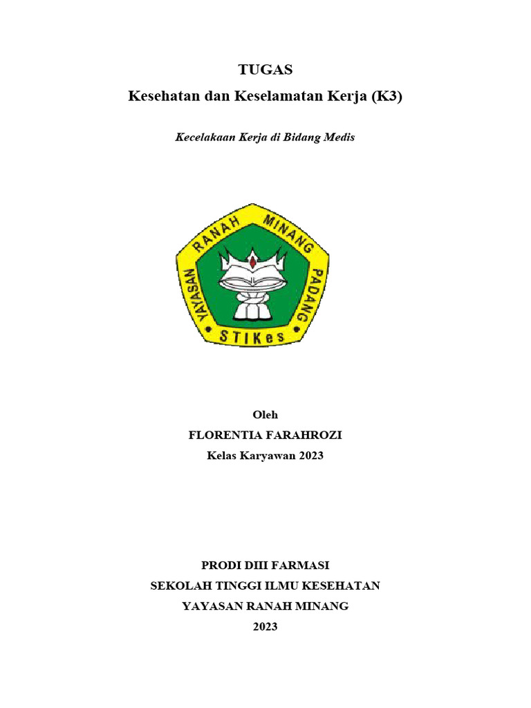TUGAS K3 Contoh Kecelakaan Kerja | PDF | Kesehatan Holistik | Sains & Matematika