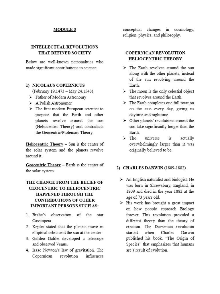 STS Module 3 | Download Free PDF | Heliocentrism | Id