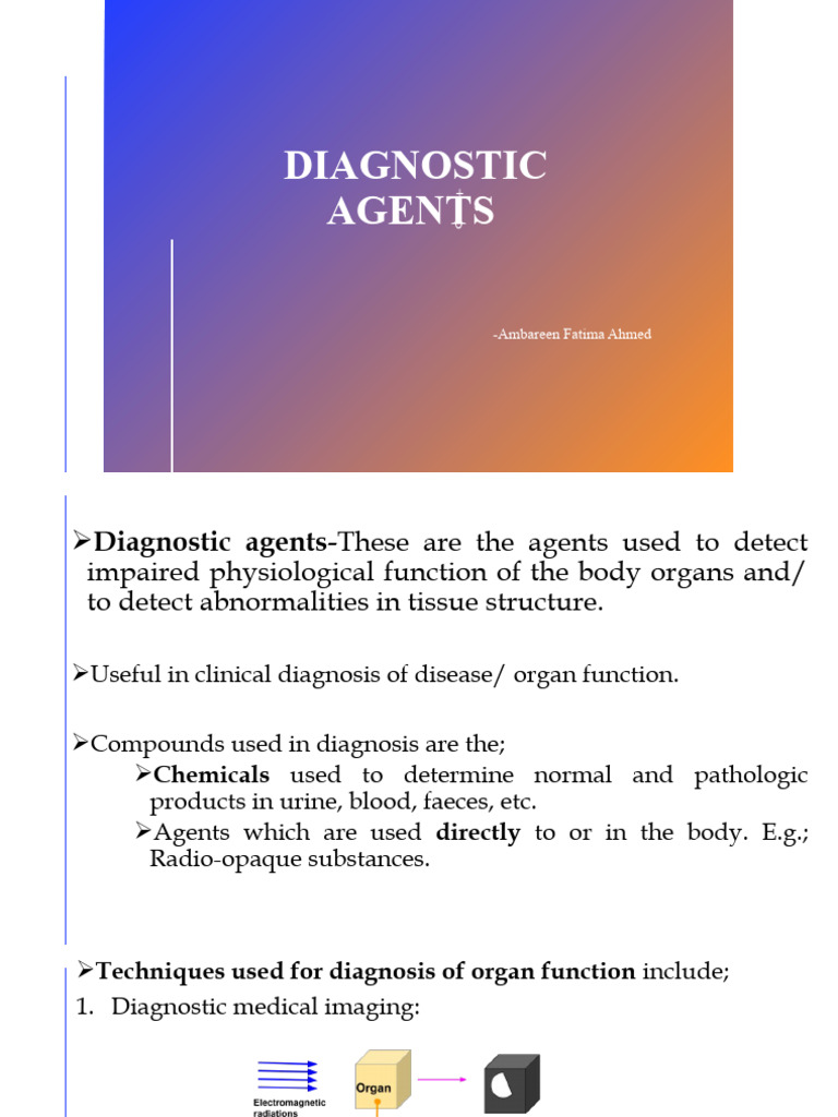Diagnostic Agents | PDF | Medical Imaging | Solubility