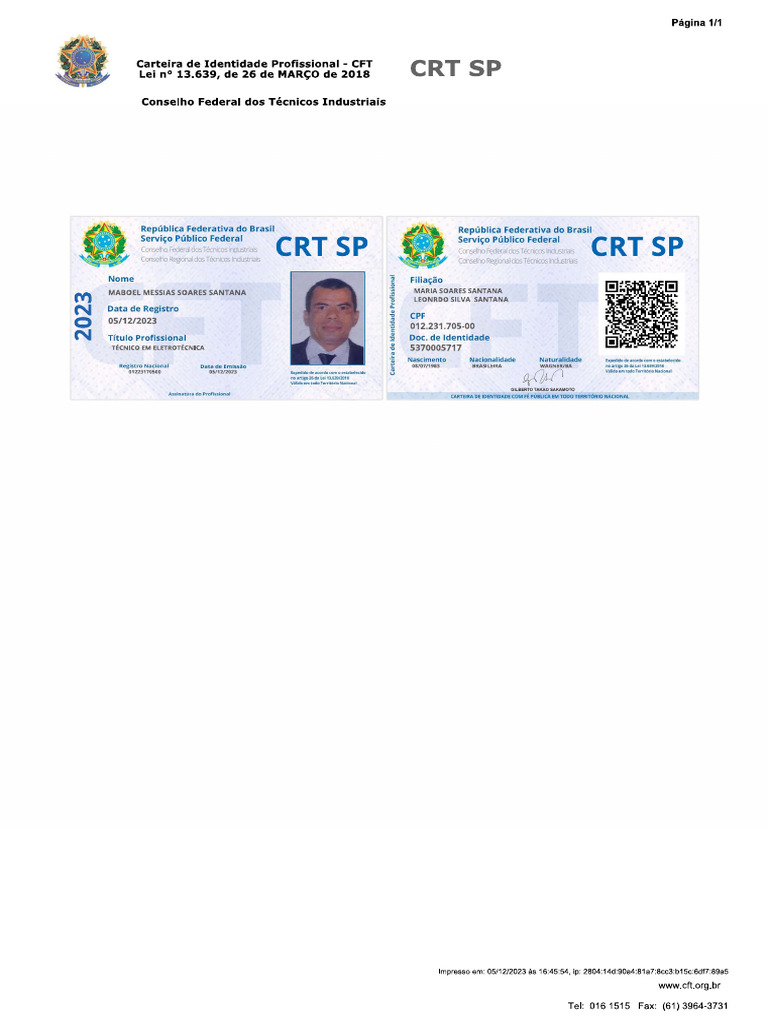 Carteira CFT Pronta | PDF