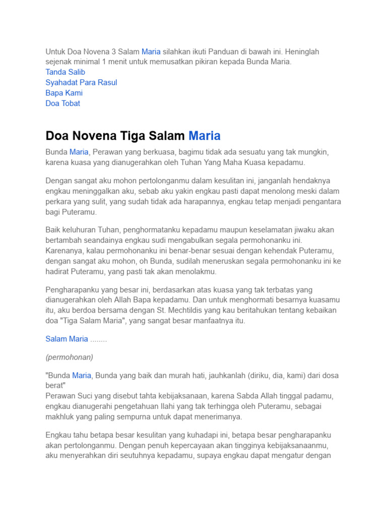 Doa Bunda Maria Pdf