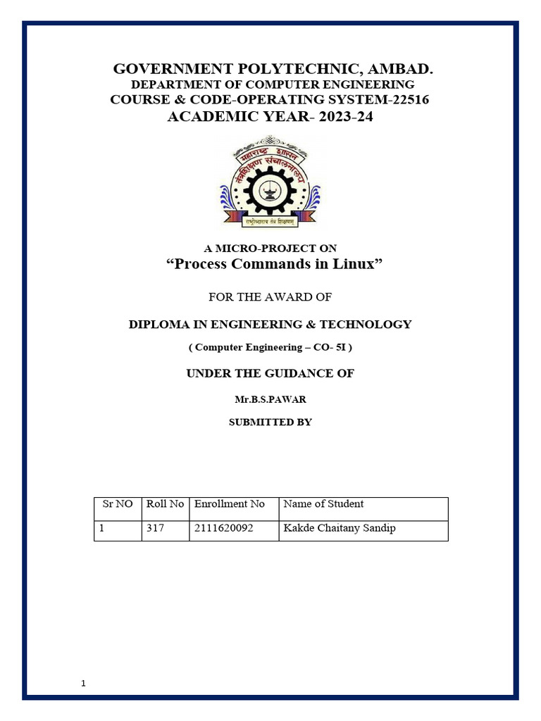 Os Project | PDF | Process (Computing) | Command Line Interface